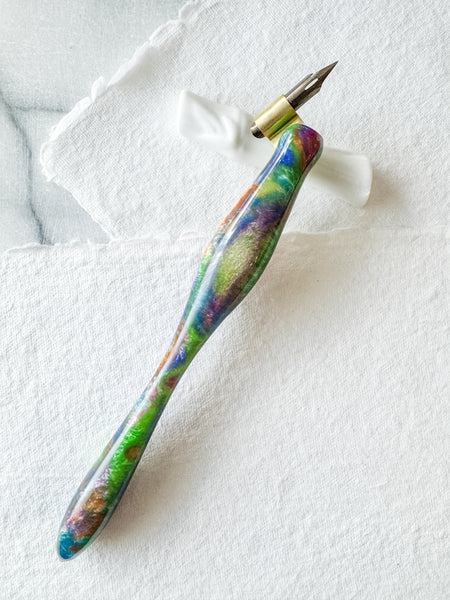 Handmade Iris Calligraphy Pen by Kestrel Montes of inkmethis – INKMETHIS