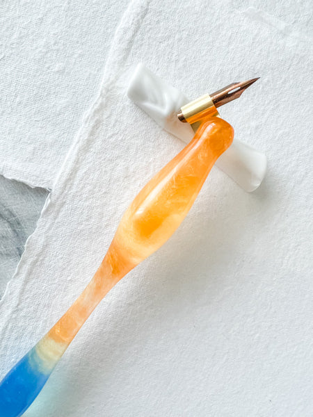 Handmade Oblique Calligraphy Pen Holder, INKMETHIS Kestrel Montes