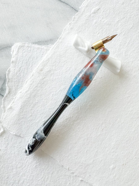 Handmade Oblique Calligraphy Pen from Kestrel Montes of inkmethis ...