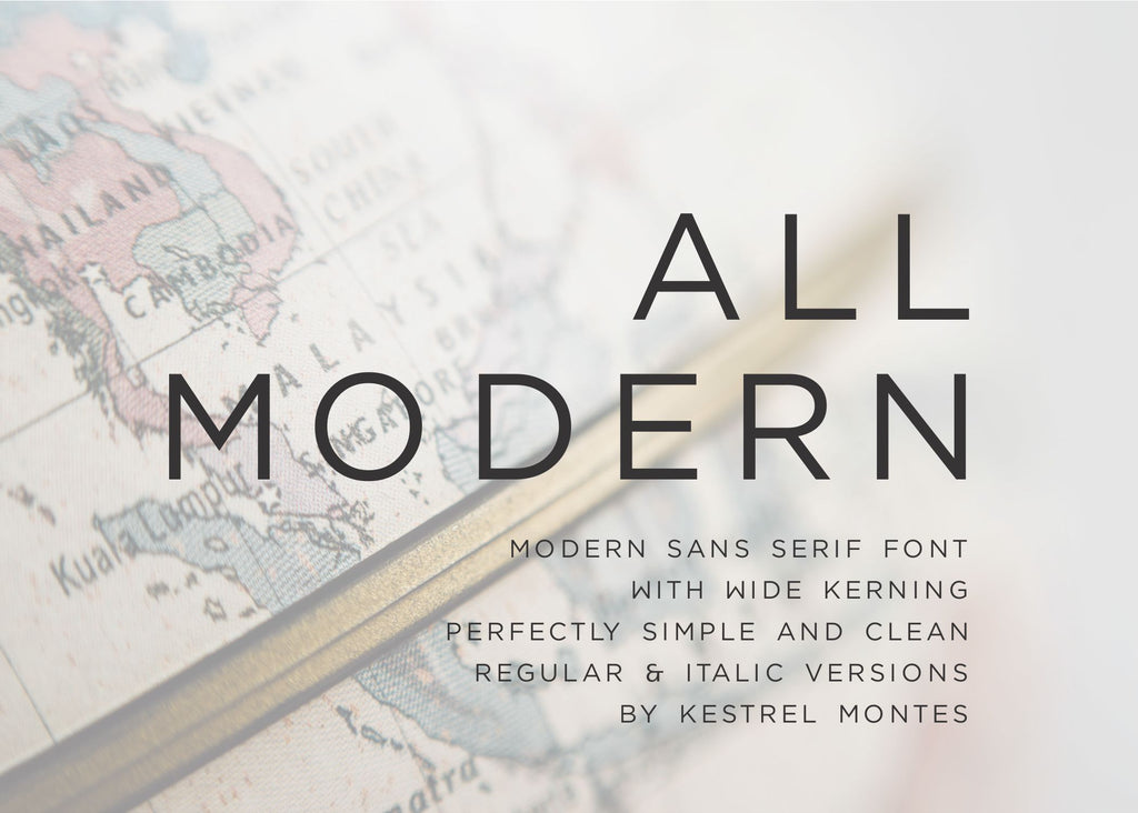 All Modern Clean Modern Typeface by Kestrel Montes of InkMeThis – INKMETHIS