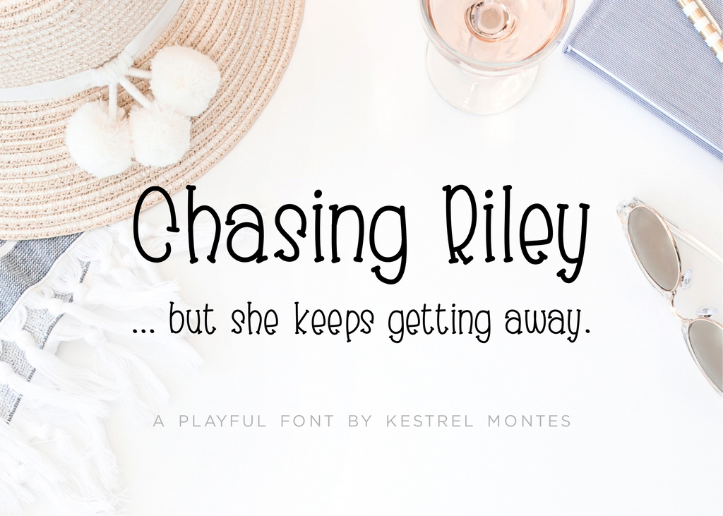 Chasing Riley Hand Lettered Font by Kestrel Montes of inkmethis – INKMETHIS