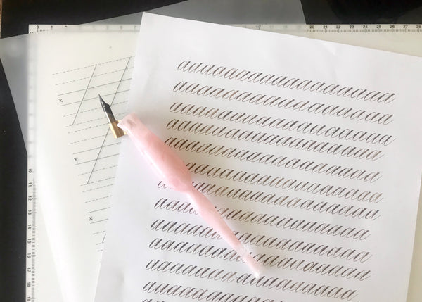 Calligraphy Guidelines at 55 and 52 degrees from Kestrel Montes – INKMETHIS