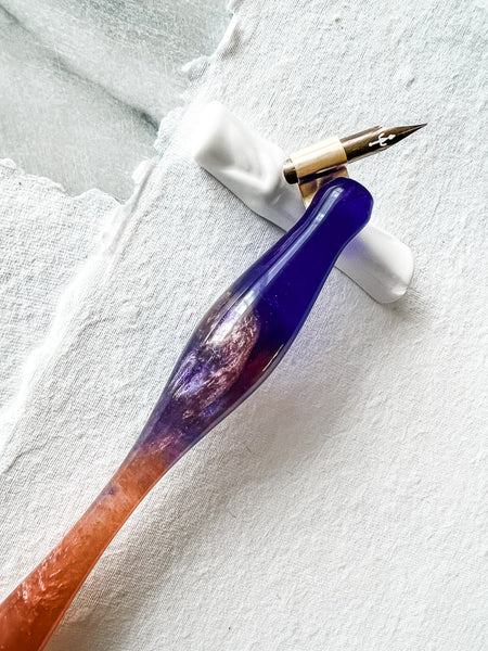 Handmade Oblique Calligraphy Pen by Kestrel Montes of inkmethis – INKMETHIS