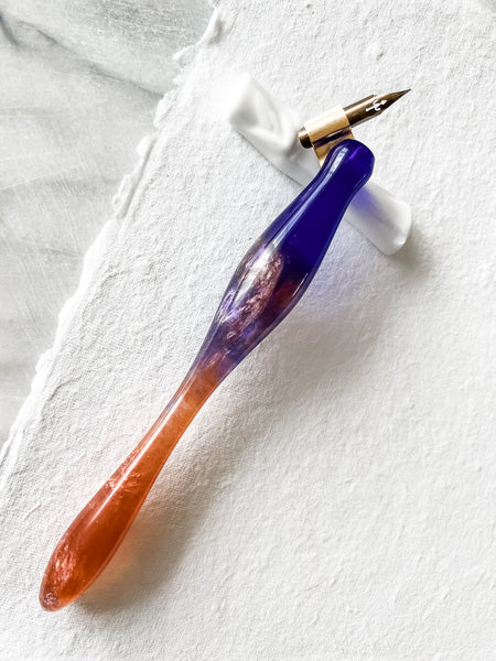 Handmade Oblique Calligraphy Pen by Kestrel Montes of inkmethis – INKMETHIS